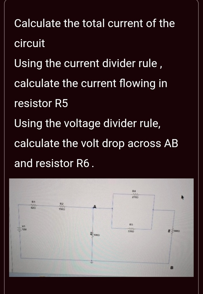 calculate the total current of the circuit using the current divider ...