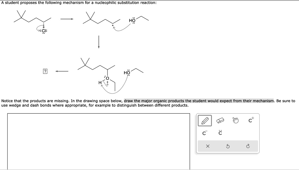 Draw The Organic Product Of The Following Nucleophilic Substitution Reaction