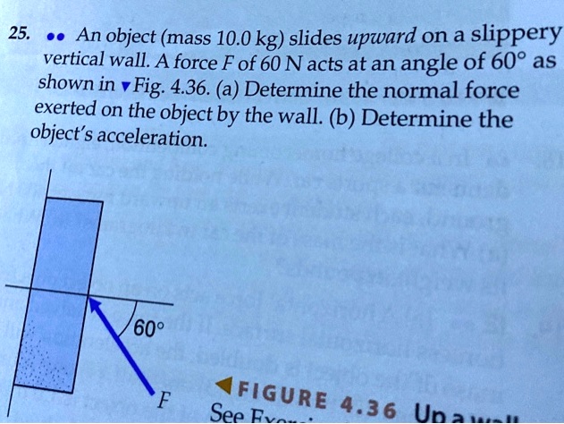 25. •• An object (mass 10.0 kg) slides upward on a slippery vertical ...