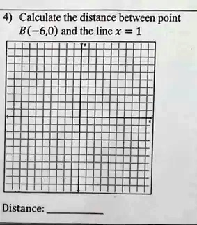 SOLVED: Calculate the distance between point B(-6,0) and the line x = Distance: