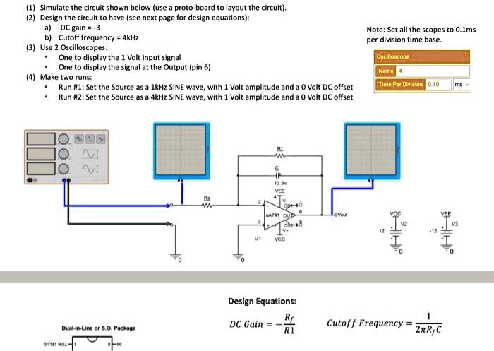 SOLVED: Create the circuit using a breadboard. (1) Simulate the circuit shown below (use a proto ...