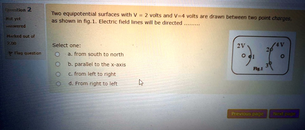 SOLVED: Question 2 [yet unuttered] Two equipotential surfaces with V ...