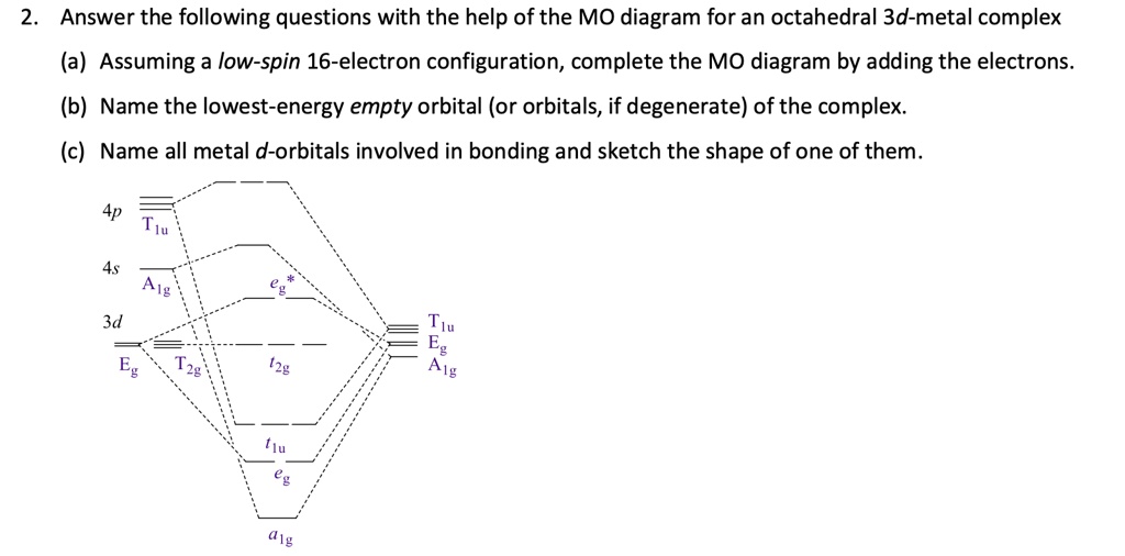 answer the following questions with the help of the mo diagram for an ...