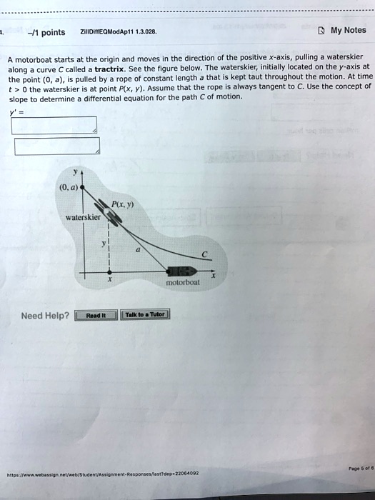 SOLVED: Points ZIIIDMIEOUodaplt 3.028 My Notes: The motorboat starts at ...