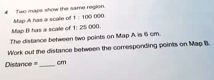 SOLVED: Two maps: Map A and Map B, show the same region. Map A has a ...