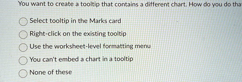 SOLVED: You want to create a tooltip that contains a different chart ...