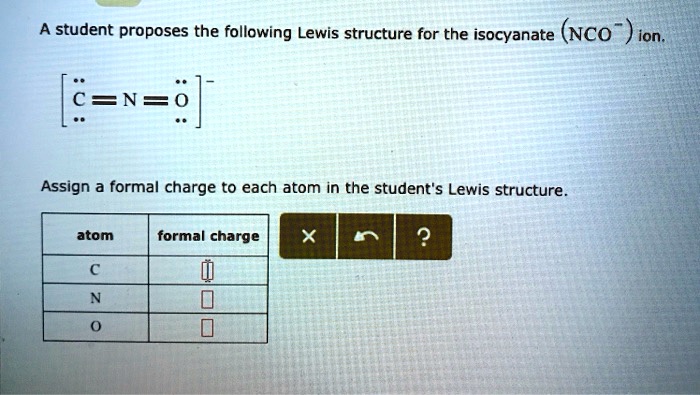 SOLVED: A student proposes the following Lewis structure for the ...