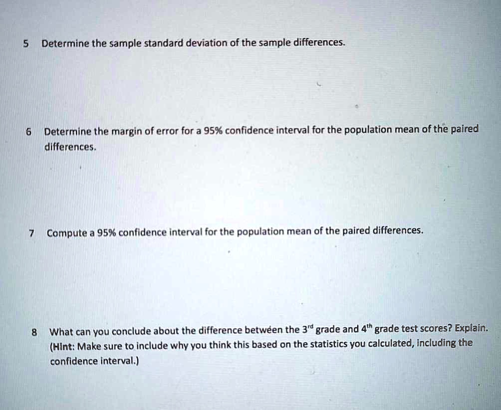 SOLVED: Determine the sample standard deviation of the sample ...