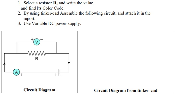 SOLVED: Select resistor R1 and write the value, and find its Color Code ...