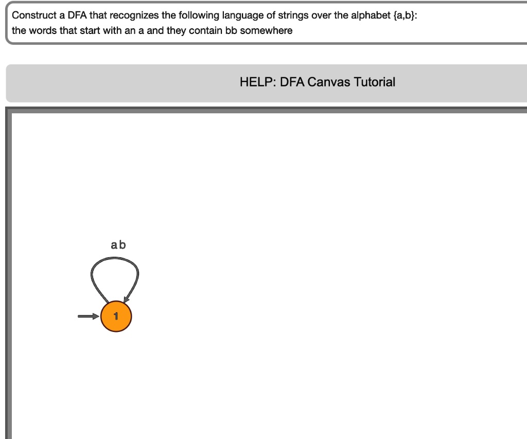 construct a dfa that recognizes the following language of strings over ...