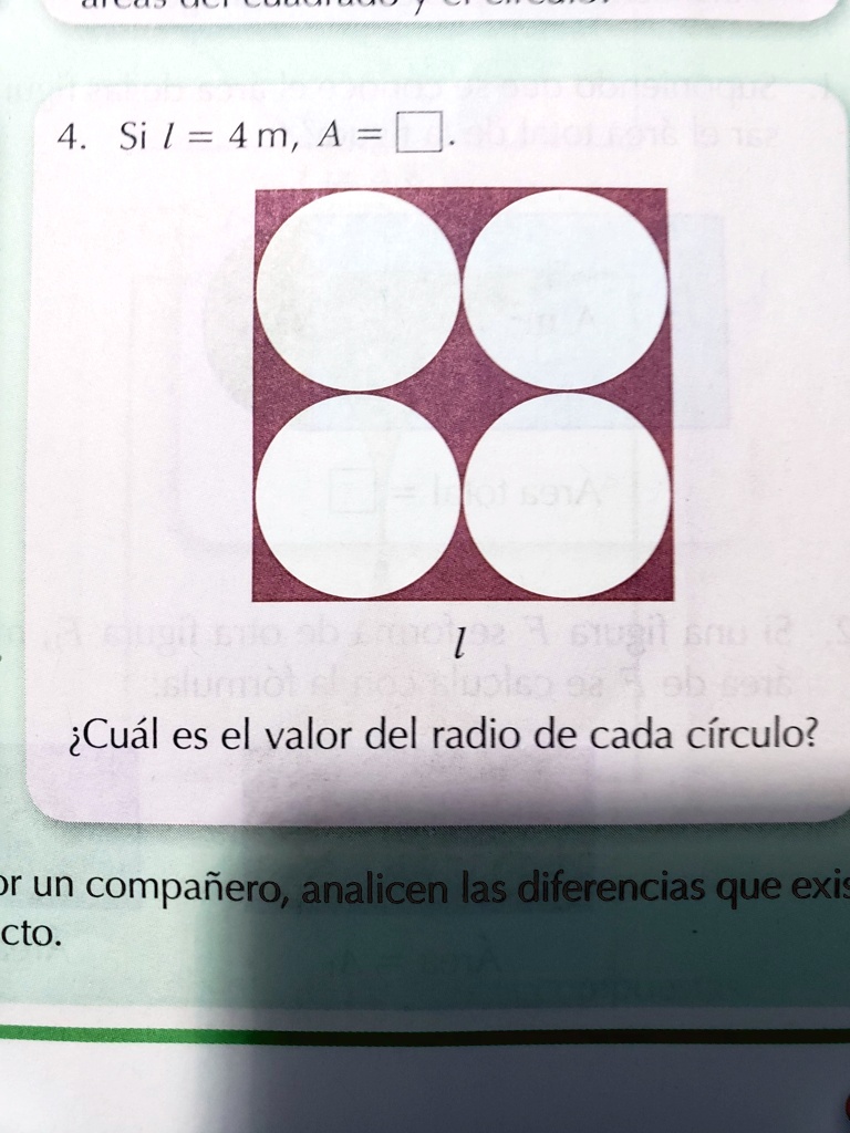 SOLVED: ayudenme porfavor Cual es el valor del radio de cada circulo ...