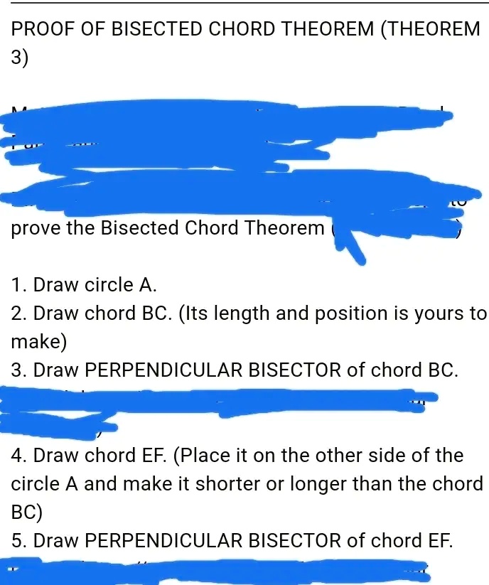 PROOF OF BISECTED CHORD THEOREM (THEOREM 3) prove the...
