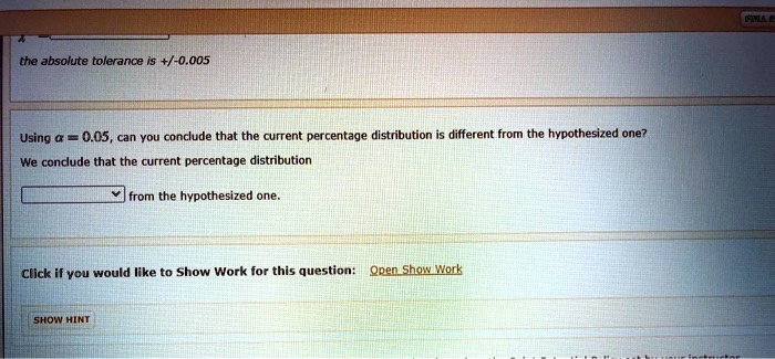 tha absolute tolerance 0005 using 005 can you conclude that the current ...