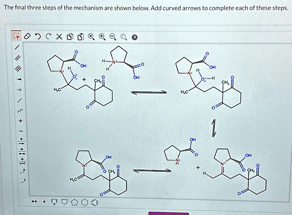 the final three steps of the mechanism are shown below add curved ...