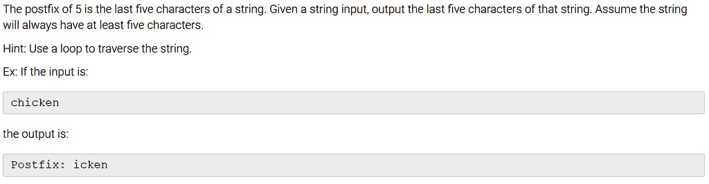 5.31 LAB 9 Part 2: Postfix of 5 PLEASE DO IN C The postfix of 5 is the ...
