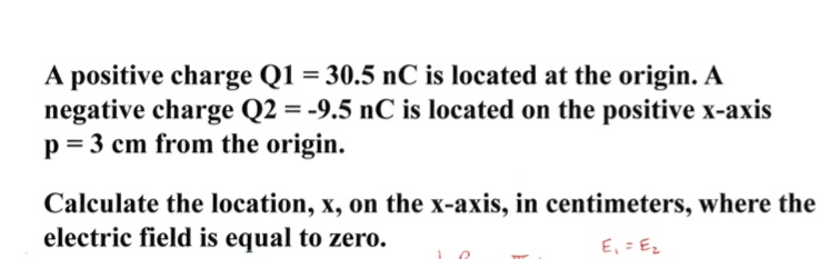SOLVED: positive charge Q1 = 30.5 nC is located at the origin. A ...
