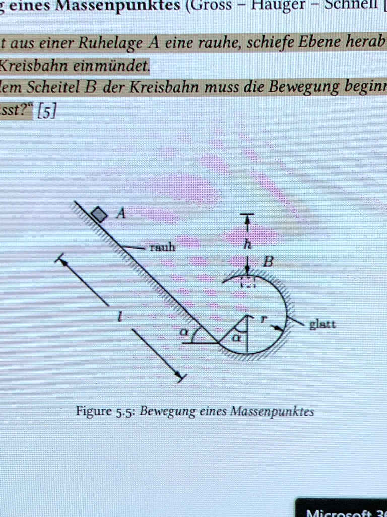 SOLVED: "A point of mass slides down from the rest position A on a ...