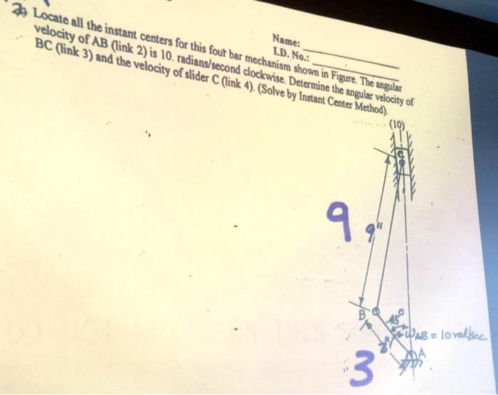 SOLVED: Locate all the instant centers for this foul bar mechanism shown in the figure. The ...