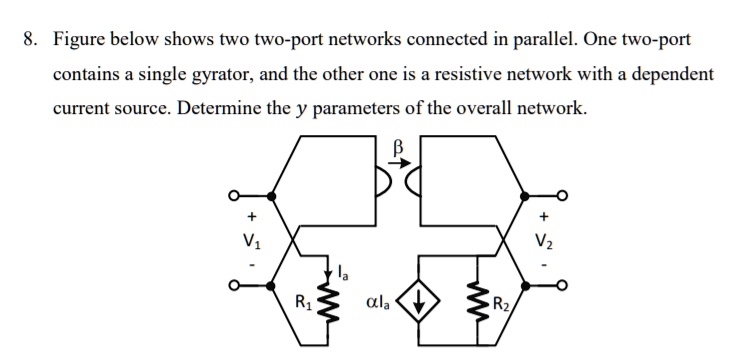 Solved 8 Figure Below Shows Two Two Port Networks Connected In