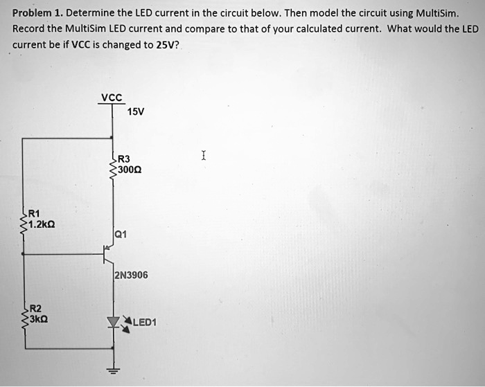 problem 1determine the led current in the circuit belowthen model the ...