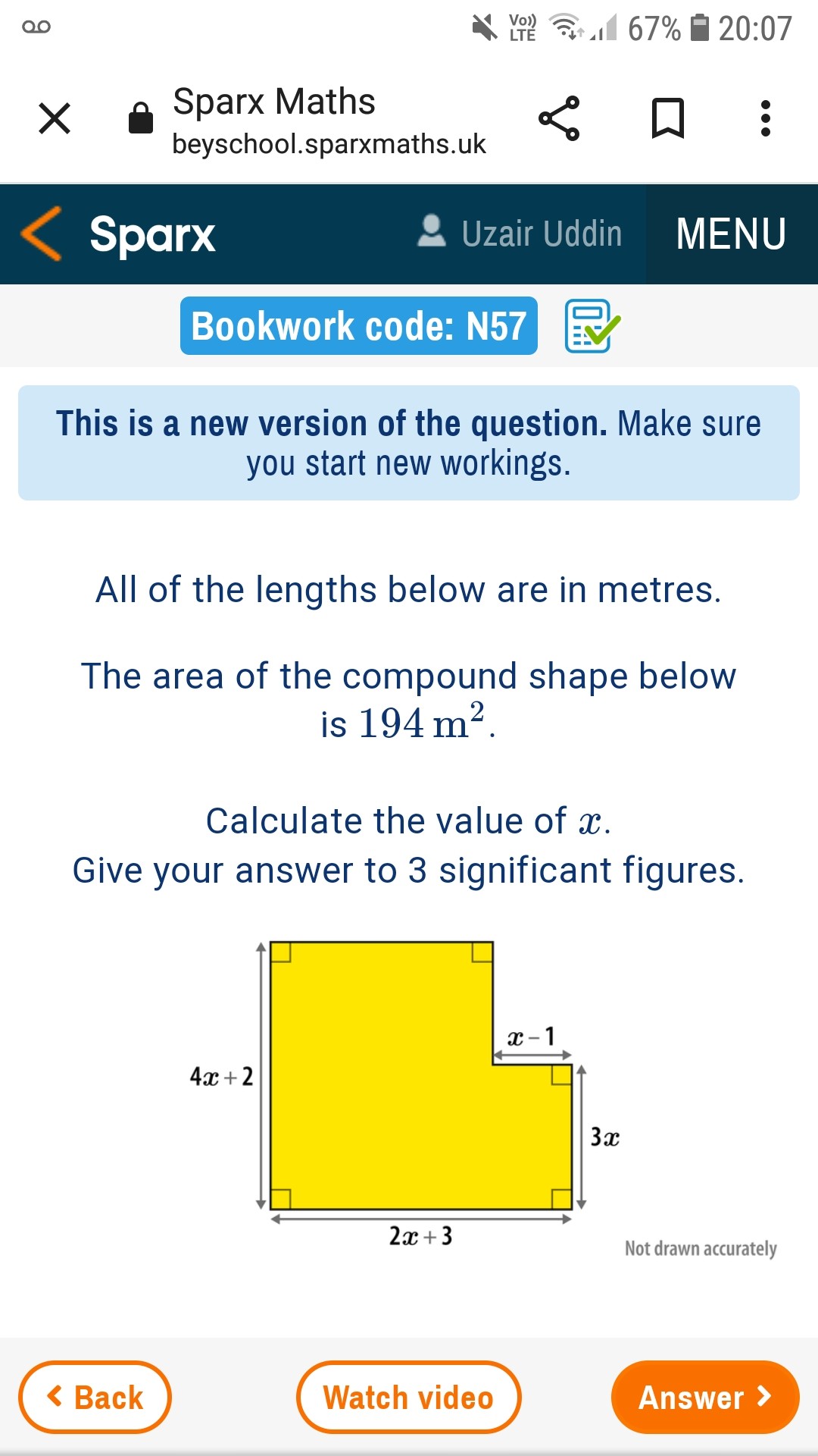 Solved: × Q Sparx Maths Seyschool.sparxmaths.uk Bolil Sparx & Uzair 
