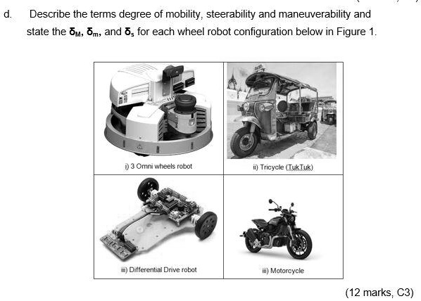 SOLVED: Describe the terms degree of mobility, steerability, and ...