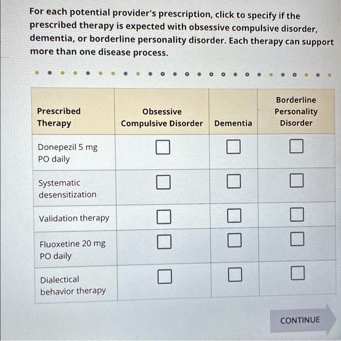 For each potential provider's prescription, click to specify if the ...