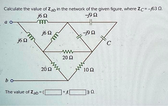 Calculate the value of Zab in the network of the given...