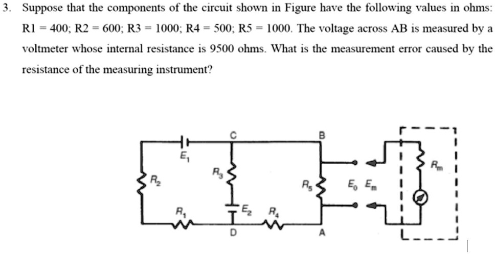 SOLVED: Suppose that the components of the circuit shown in Figure have the following values in ...