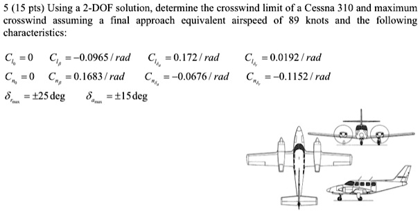 5 15 pts using a 2 dof solutiondetermine the crosswind limit of a ...