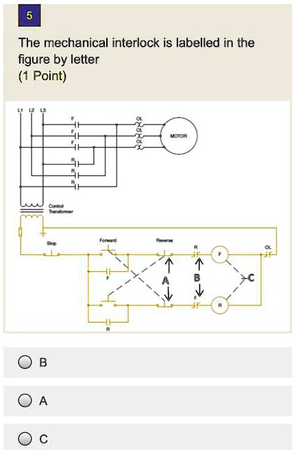 SOLVED: The mechanical interlock is labelled in the figure by letter 1 ...