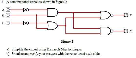 SOLVED: A combinational circuit is shown in Figure 2 Figure Simplify the circuit using Kamaugh ...