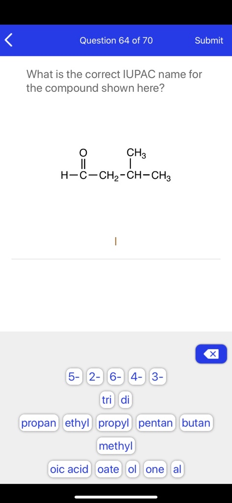 SOLVED: What is the correct IUPAC name for the compound shown here? CH3 H-C-CH2-CH-CH3 2 ...