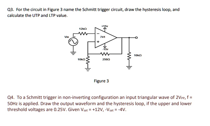 q3 for the circuit in figure 3 name the schmitt trigger circuitdraw the ...