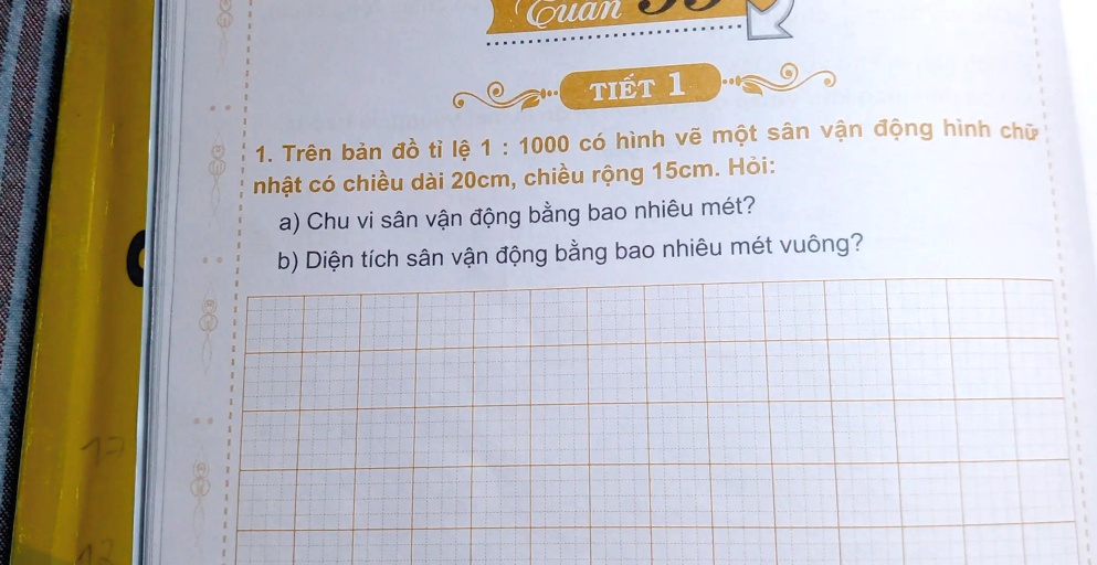 SOLVED: TIET 1 1. TrÃªn báº£n Ä‘á»“ tá»‰ lá»‡ 1:1000 cÃ³ hÃ¬nh váº½ má»™t sÃ¢n váº­n Ä‘á»™ng hÃ¬ ...