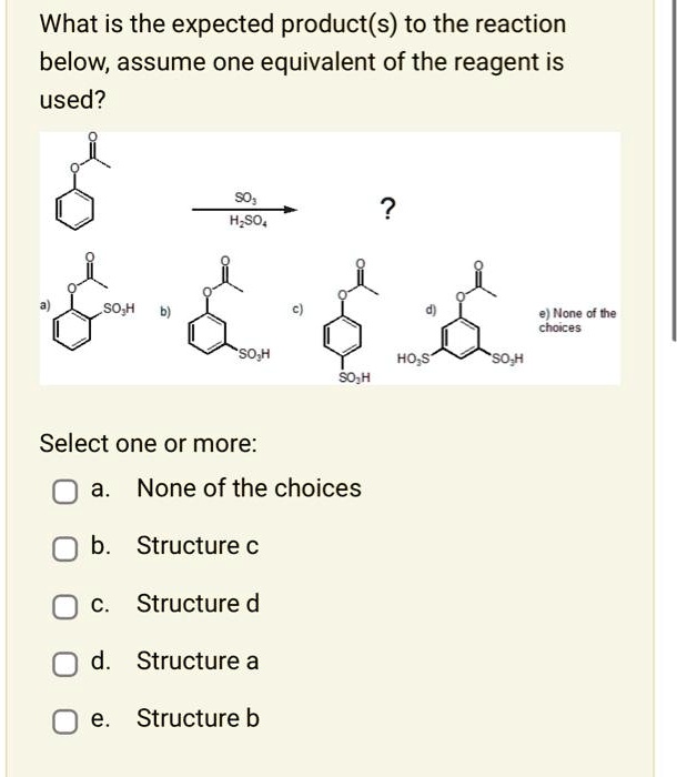 SOLVED: What is the expected product of the reaction below, assuming one equivalent of the ...
