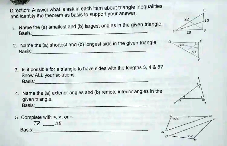 SOLVED: Direction: Answer what Is ask in each item about triangle ...