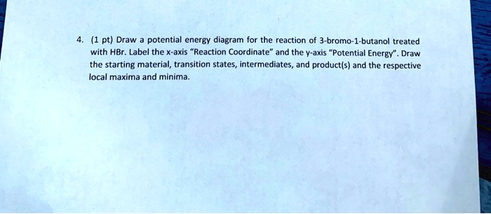 1 pt draw potential energy diagram for the reaction of 3 bromo butano ...