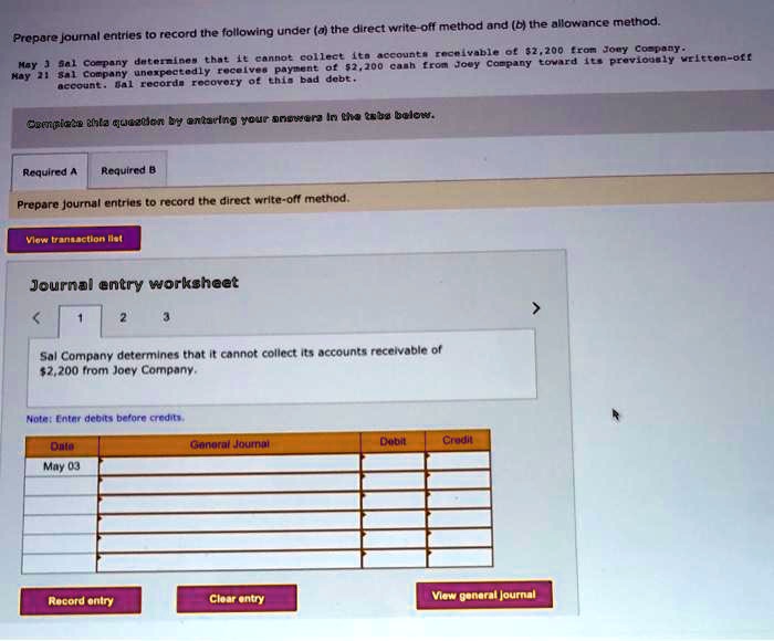 [GET ANSWER] Prepare journal entries to record the following under (a ...