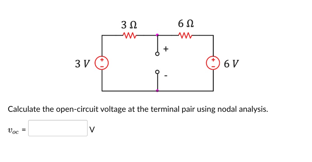 SOLVED: 3 6 0 WW 3 I 4 9 Calculate the open-circuit voltage at the terminal pair using nodal ...