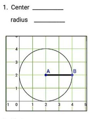 SOLVED: 1. Center radius