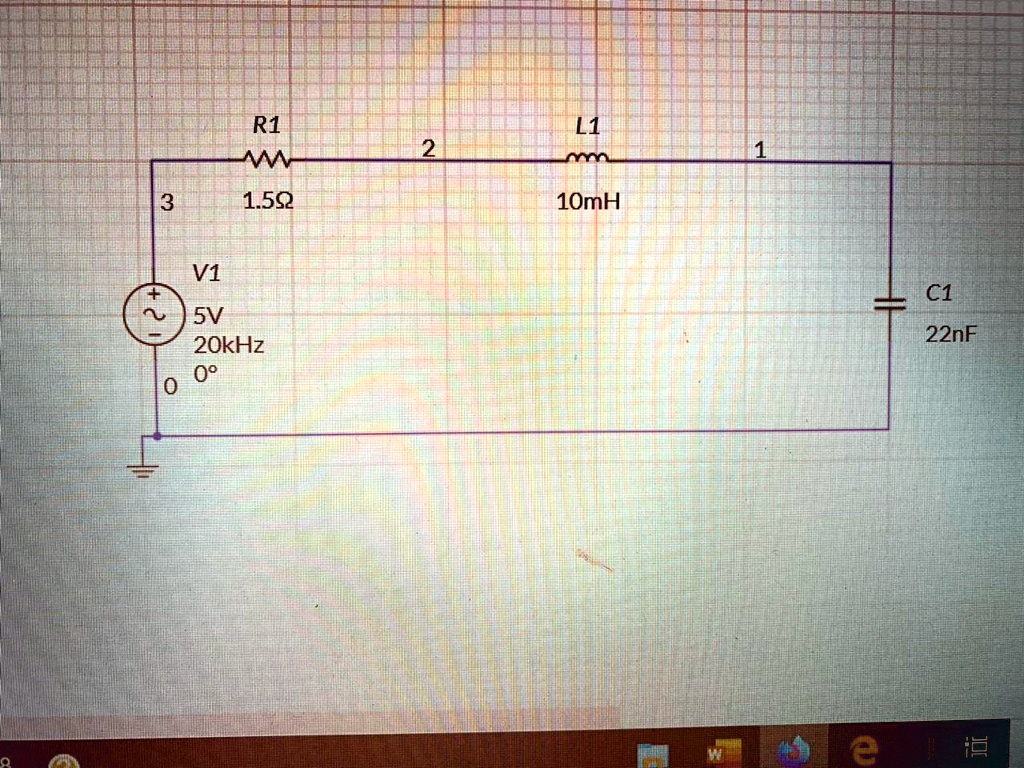 SOLVED: A) Connect the circuit as shown above in Multisim and record the voltages and current in ...