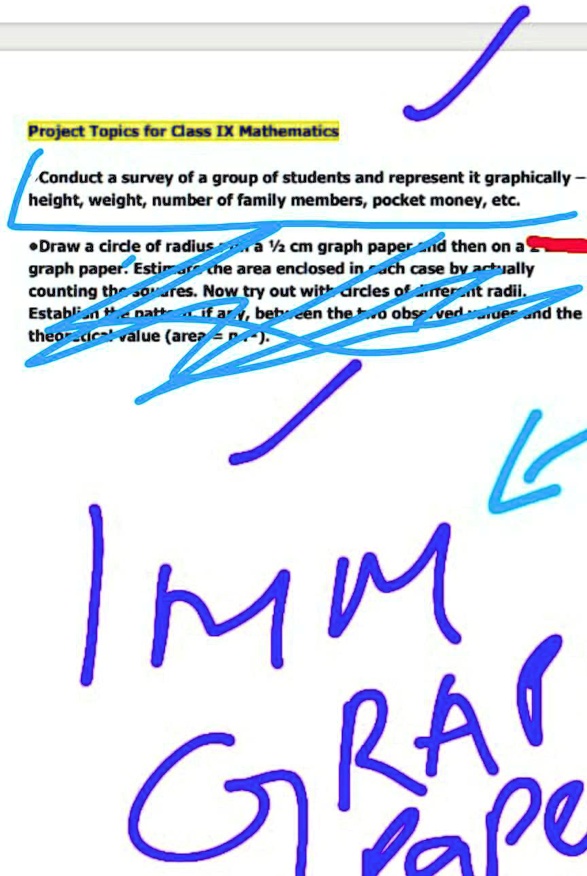 Project Topics for Class IX Mathematics Conduct a survey of a group of ...