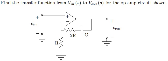 SOLVED: Find the transfer function from Vin (s) to Vout (s) for the op ...