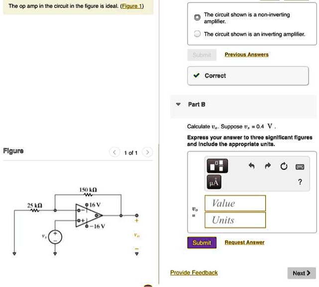 SOLVED: The OP amp in the circuit in the figure is ideal. (Figure 1) The circuit shown is a non ...