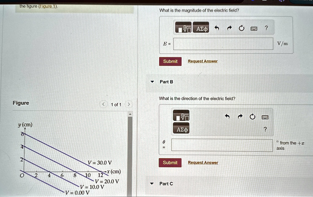 the figure figure 1 what is the magnitude of the electric field e vm submit request answer part ...
