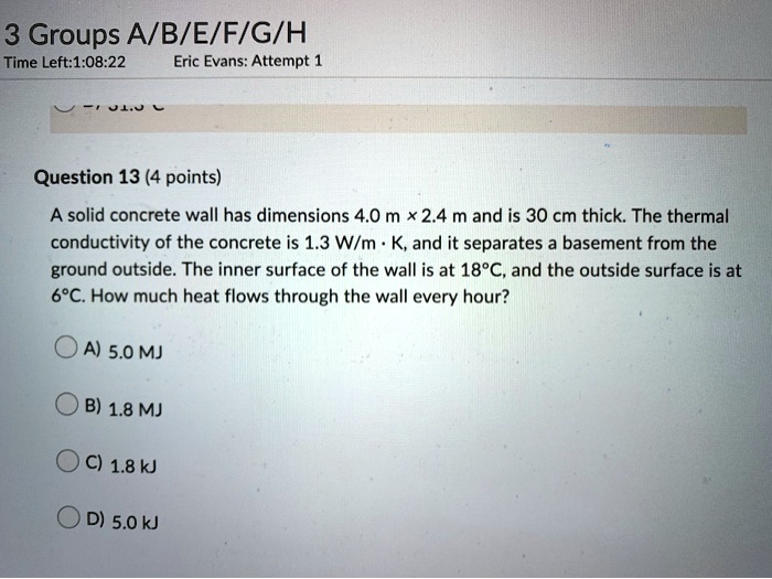 SOLVED: 3 Groups A/B/EIFIG/H Time Left:1.08.22 Eric Evans: Attempt JU ...