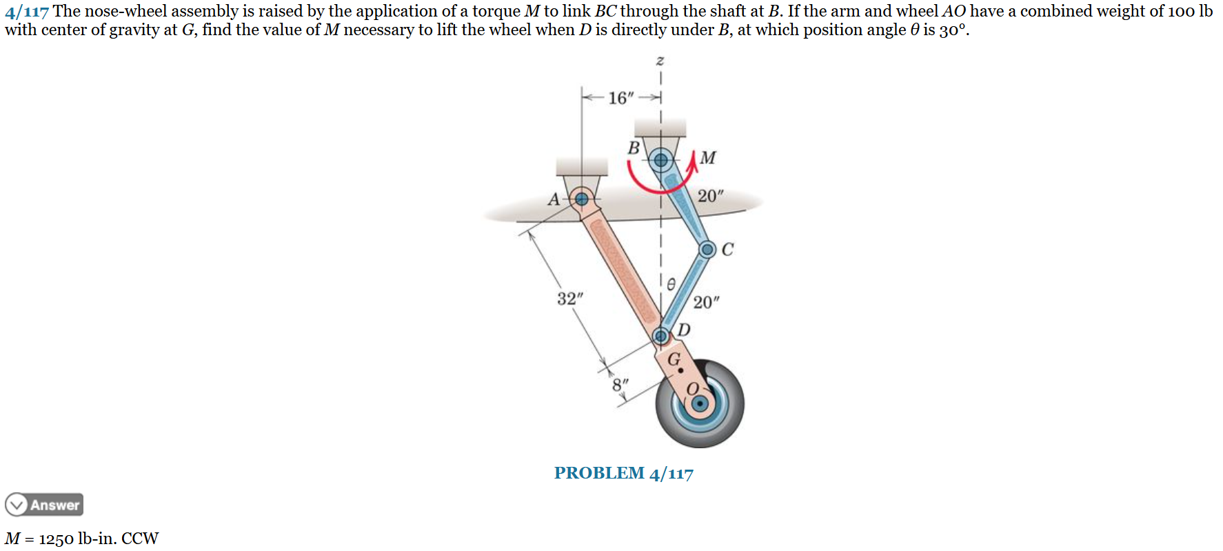4/117 The nose-wheel assembly is raised by the application of a torque ...