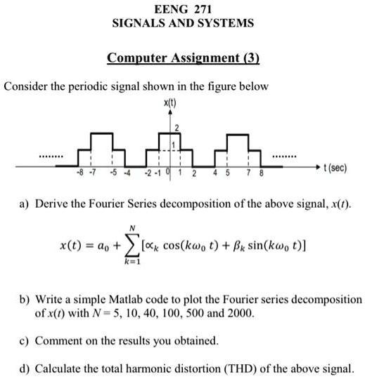 EENG271 SIGNALS AND SYSTEMS Computer Assignment (3) Consider the ...