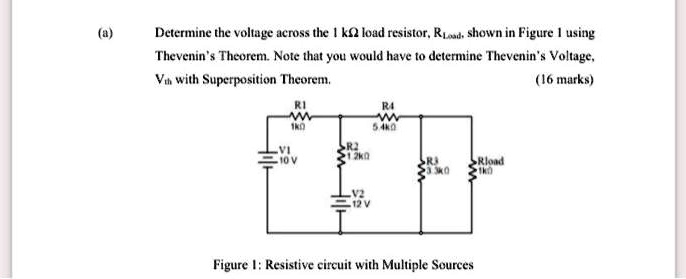 SOLVED: Determine the voltage across the 1kÎ© load resistor, RLoad, shown in Figure I using ...